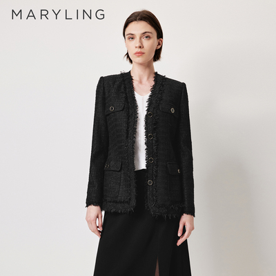 MARYLING玛俪琳芭蕾西装2026春夏新品法式V领流苏外套A1GAW10090