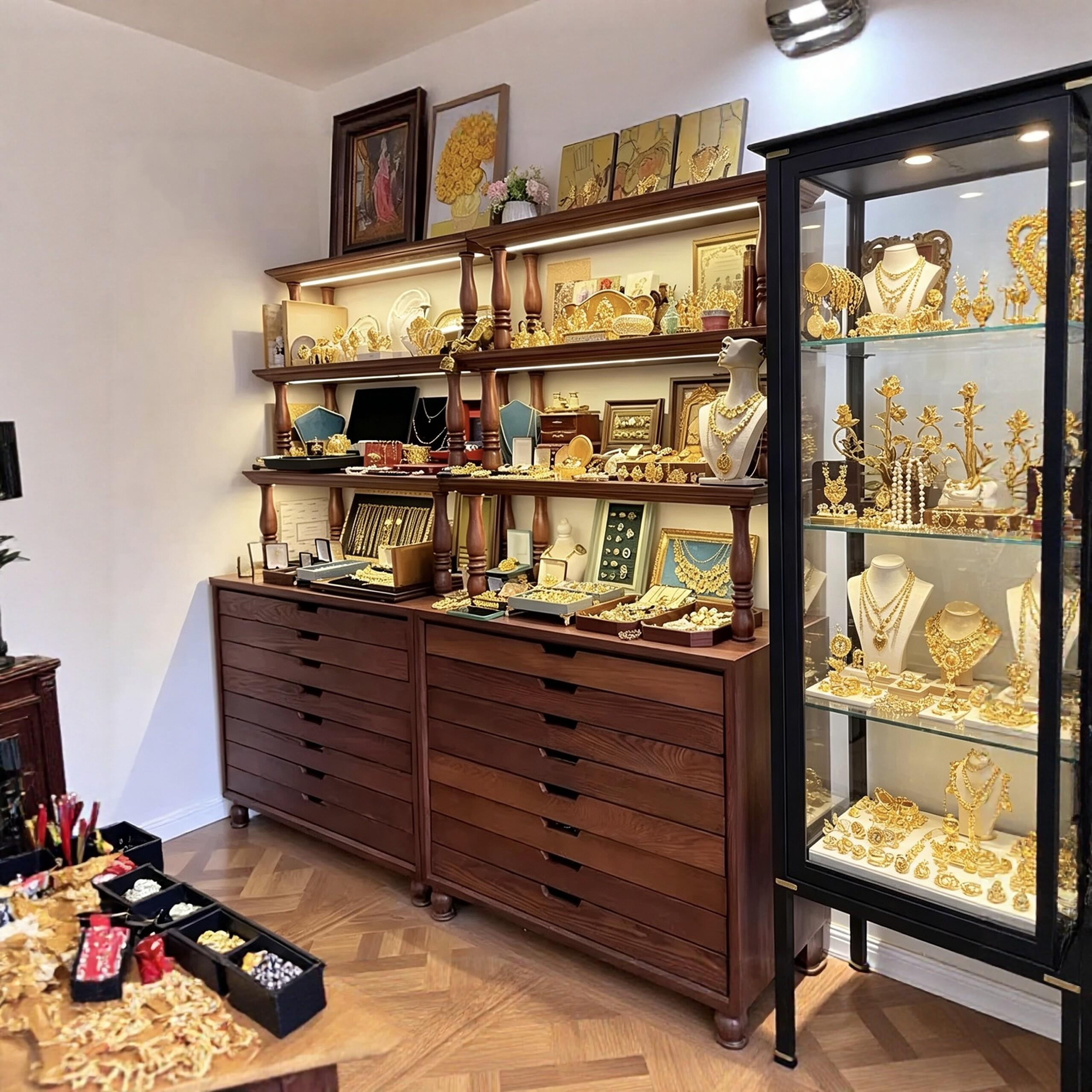 珠宝首饰展示柜高柜货架展示柜眼镜储物柜展示架珠宝店中岛展示柜