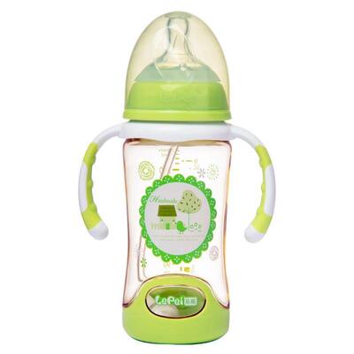 乐陪280ML宽口径防摔ppsu奶瓶婴儿宝宝婴幼儿大口径