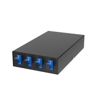 晋航 4口终端盒FC/SC/ST4芯光纤终端盒满配圆口满配SC尾纤方头光纤熔接盒8口12口机架式光钎盒满配电信级