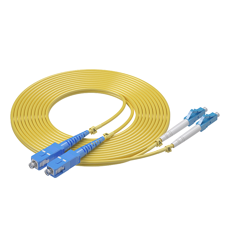 晋航电信级LC-SC单模双芯光纤跳线小方头对大方头光纤线lc-sc跳纤单模千兆万兆单芯3/5/10/20m米尾纤光缆跳线