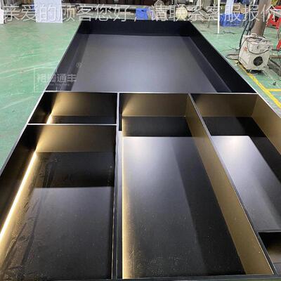 不YMTF24-3锈钢电间视壁龛嵌入式电视机景背墙壁生柜金属卫框置物