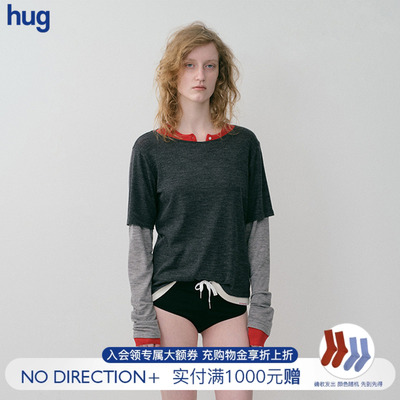 NODIRECTION+假两件打底衫