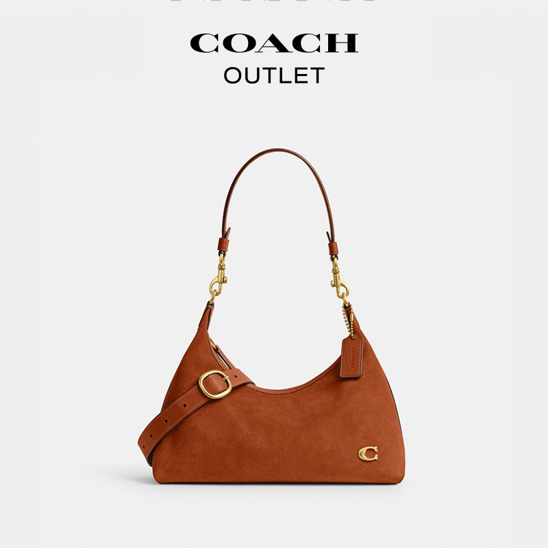 COACH/蔻驰奥莱女士牛皮革JULIET单肩包斜挎包复古简约休闲