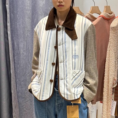 【折】GARCON BY GARCON25春夏 经典拱门刺绣条纹衬衫