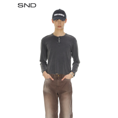 SNDSS26亨利领T恤男女