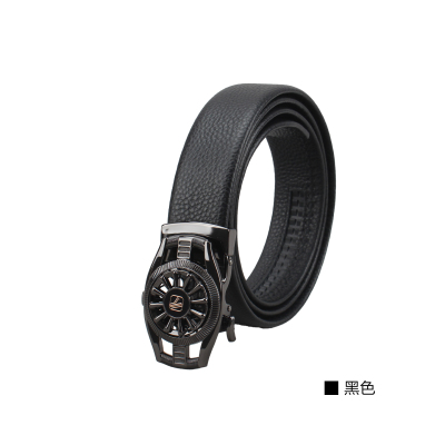 意尔康男士牛皮自动扣皮带