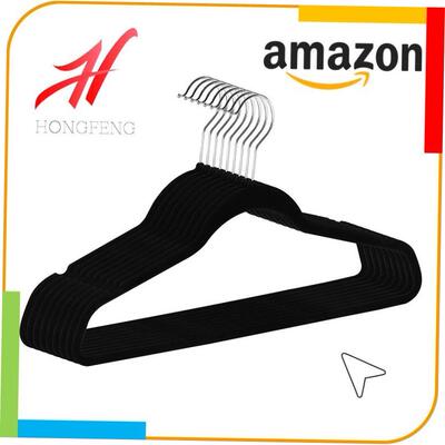 10 PCS velvet Hangers Clothes Drying Rack hanger 植绒衣架
