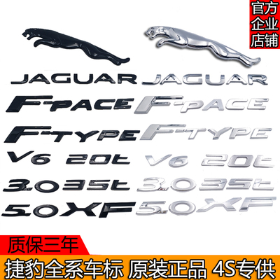 捷豹车标pacetypexj豹子后尾箱