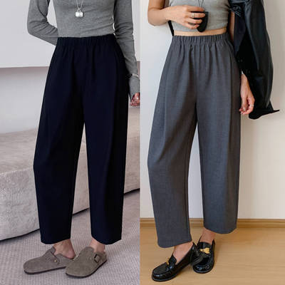 正品NV高弹西装面料休闲直筒裤