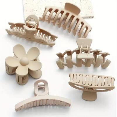 6Pcs Women Fashion Claw Clip Set Headwear Large Hair Claw Mu