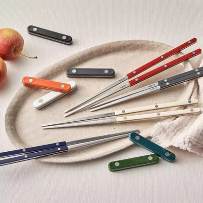 新款法国sabre paris餐具筷子家用高档抗菌防霉不锈钢合金筷子ins