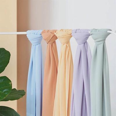 54color solid color chiffon long scarf headscarf Shawl Scarf