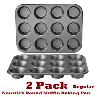 Round Muffin Baking Pan Cupcake Tin Nonstick Round Cooking