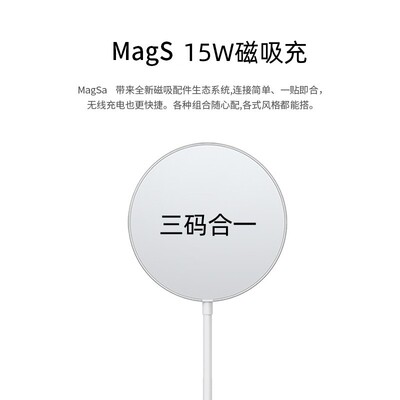 适用苹果iPhone12Pro 15W磁吸式充电器Magsa无线充fe iphoen14 13