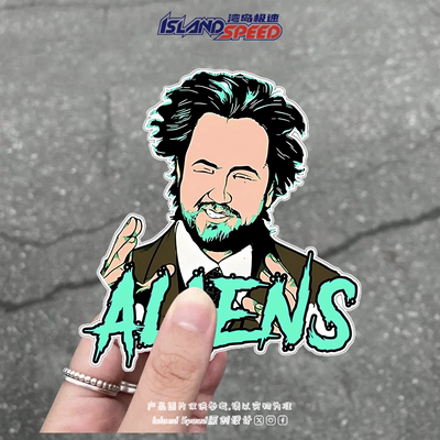 ALIENS外星人贴画卡通人物创意设计汽车车身车尾装饰贴纸