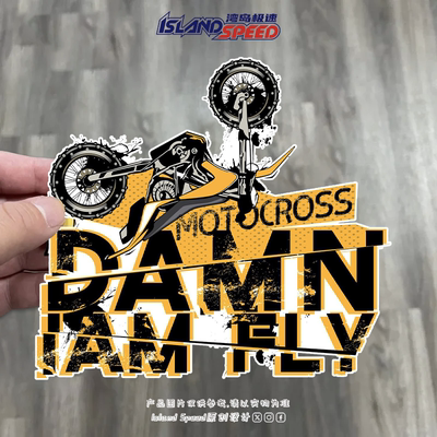 MOTOCROSS汽车贴纸高级感车外后挡风玻璃英文贴花
