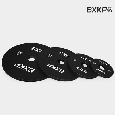 白熊快跑BXKP纯钢杠铃片力量举钢片力量片大孔哑铃健身深蹲硬拉挂