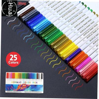 Color Permanent Acrylic Paint Marker Pens for Fabric C