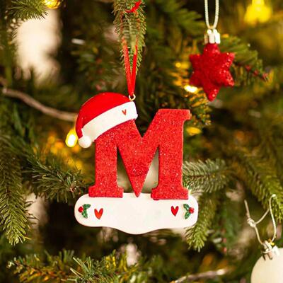 Christmas Tree Decoration Letter Pendant 26 Letters Home Hol