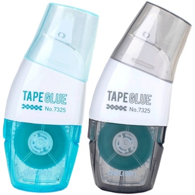 得力7325点点胶双面胶带替芯修正带式点状胶粘贴胶手工透明两面胶