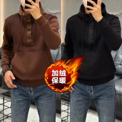 秋季新款男士套头帽衫卫衣