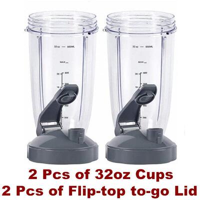 Blender Cups for Nutribullet Flip Top To Go Lid Replacement