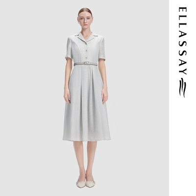 ELLASSAY歌力思2026夏季新款优雅简约修身连衣裙女EWD361Y21200
