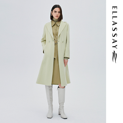 ELLASSAY歌力思秋冬新款100%山羊绒时尚优雅大衣女EWF333D01500