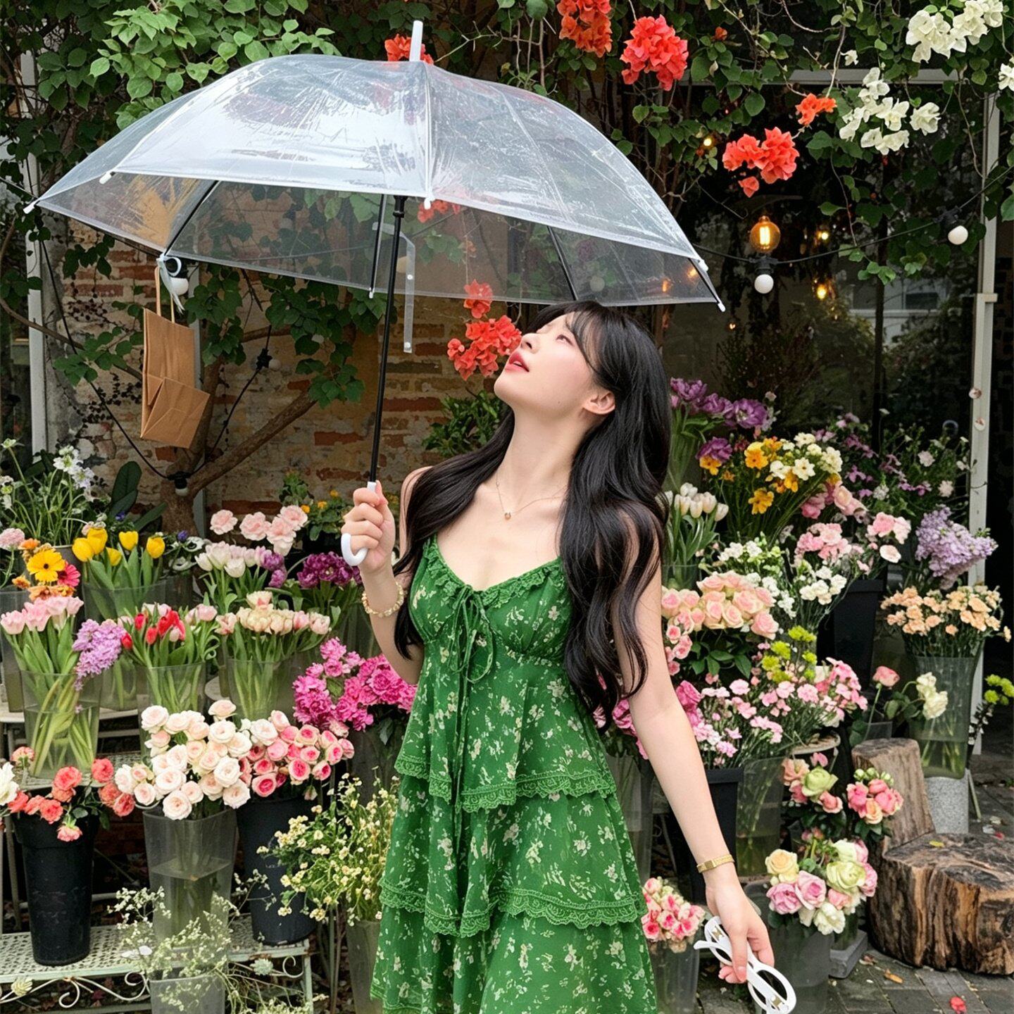 实拍实价~甜美度假房小碎花荷叶边蛋糕吊带连衣裙