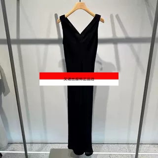 艾诺丝女装2026年春季新款时尚百搭长款无袖V领连衣裙女BR901108
