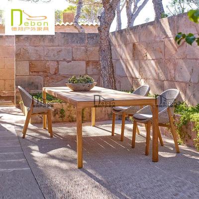 户外防腐实木休闲编藤桌椅子室外庭院花园防晒防水露天阳台阳光房