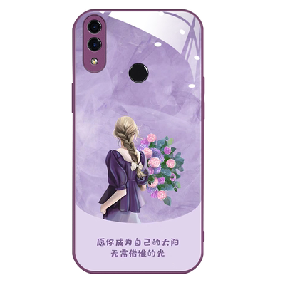 适用于荣耀8x手机壳honor新款tl00时尚JSN-AL00A液态玻璃壳X8轻奢女款h0n0r8x创意文艺荣誉8高级华为全包软边