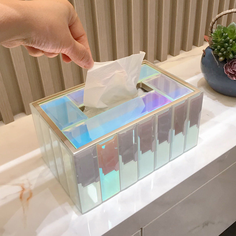 轻奢纸巾盒客厅现代简约家用卧室创意纸巾收纳盒高级感餐桌抽纸盒
