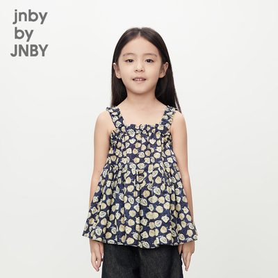 江南布衣童装吊带背心手工压褶手绘松果休闲夏女童儿童jnbybyjnby