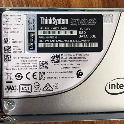 /4XB7A13635 01PE338 960G S4610 SATA 2.5SSD固态硬盘议价
