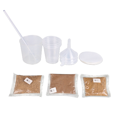 四年级下册科学比较不同土壤标本渗水性实验材料壤土沙质土黏质土渗水性实验五色土青黄紫黑红岩石矿物标本