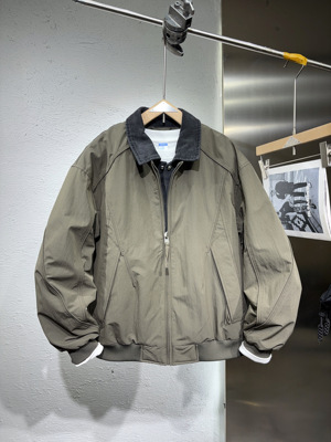 2026新款假两件拼接外套男士春秋季高级感牛仔翻领夹克男春装上衣