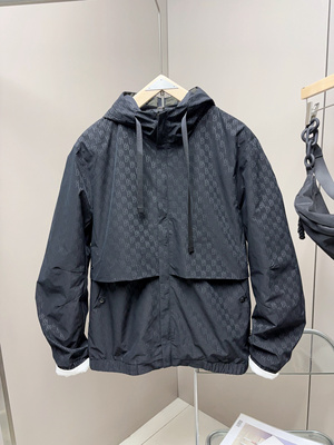 2025春秋季新款连帽夹克时尚潮流欧货男士外套时尚印花字母修身款