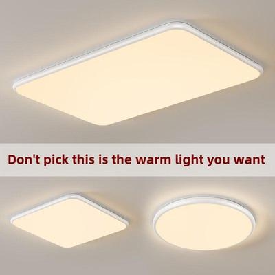 新款简约现代客厅大灯具卧室超薄温馨单色暖黄光中性光led吸顶灯