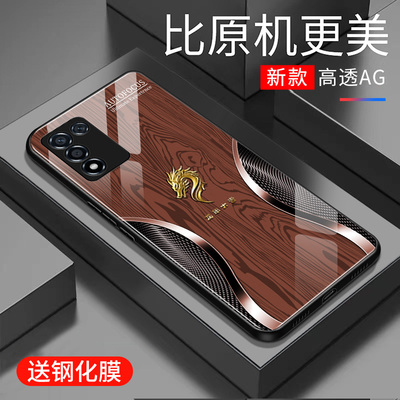 适用于OPPOK10活力版手机壳防摔玻璃壳男女新款硬壳个性网红创意保护壳全包边时尚潮牌手机套超薄外壳