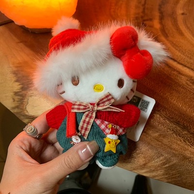 三丽鸥正品圣诞凯蒂猫钥匙扣