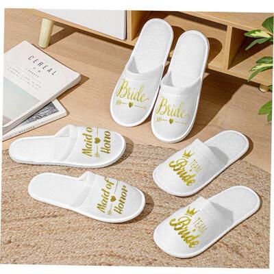 1pair Team Bride Slippers for Bachelorette Party Supplies Br