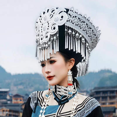 2025网红同款彝族帽子旅拍演出女