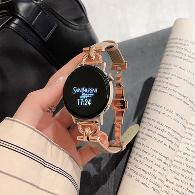 荔枝纹蝴蝶扣适用华为watch表带