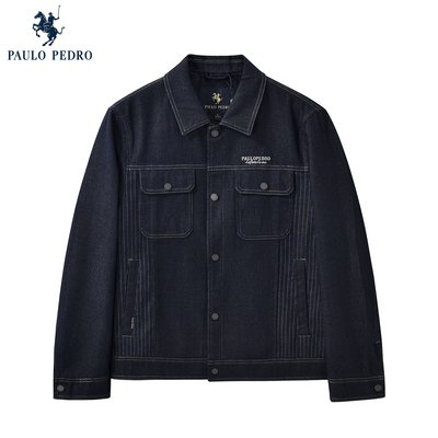 保罗彼得2025秋季新款男士牛仔短外套休闲宽松单宁夹克REECJ00320