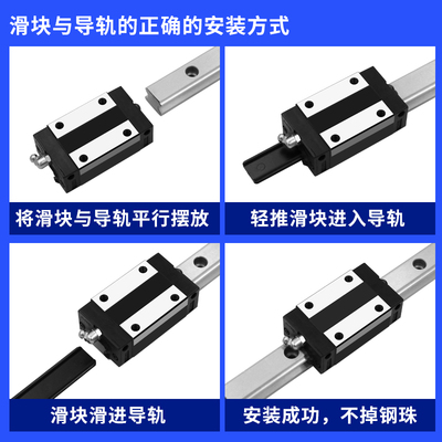 国产直线导轨滑轨滑块线轨TRS15B 20 25 30 BS AS EGH线性滑轨2孔