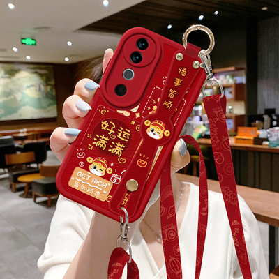 琛赋适用vivo s20手机壳S19新款s18pro好运满满s17e斜挎挂绳x70中国风x60背带x50硅胶s16女s15腕带s12外壳s10