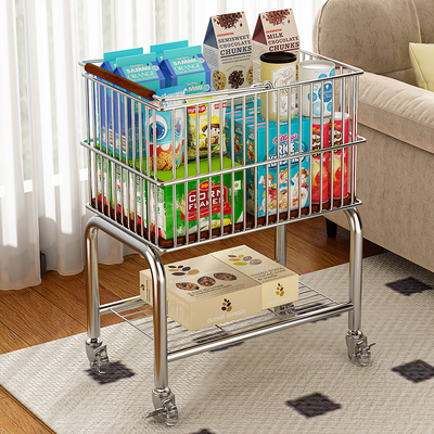 零食小推车中古风置物架可移动