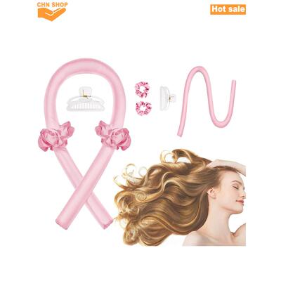 Heatless Curling Rod Headband Styling Kit with Hair Clips
